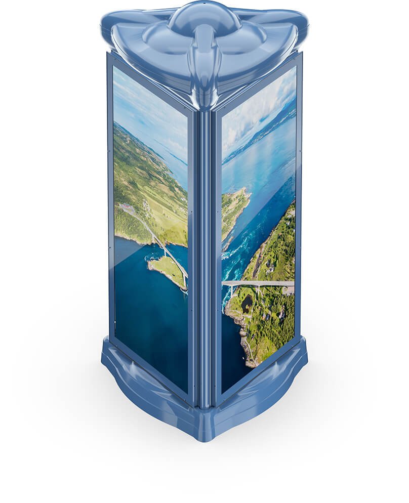 Three-sided Digital Pylons - TRYO - Digital Signage & Digital Advertising