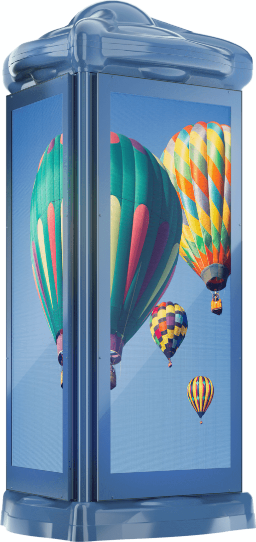 Three-sided Digital Pylons - TRYO - Digital Signage & Digital Advertising
